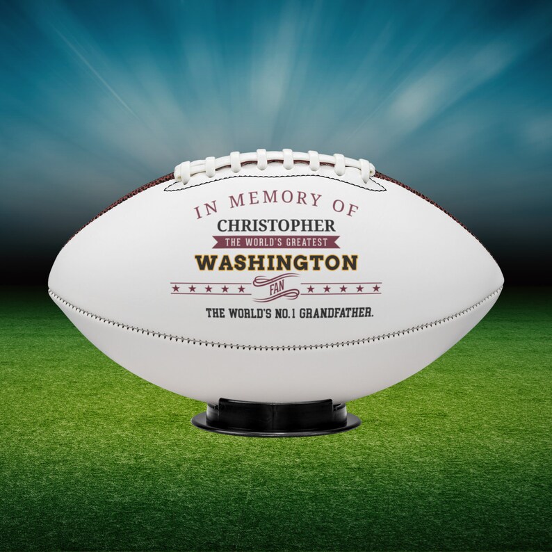 In Memory of Washington Commies Fans Personalized Football Gift, Unique ...