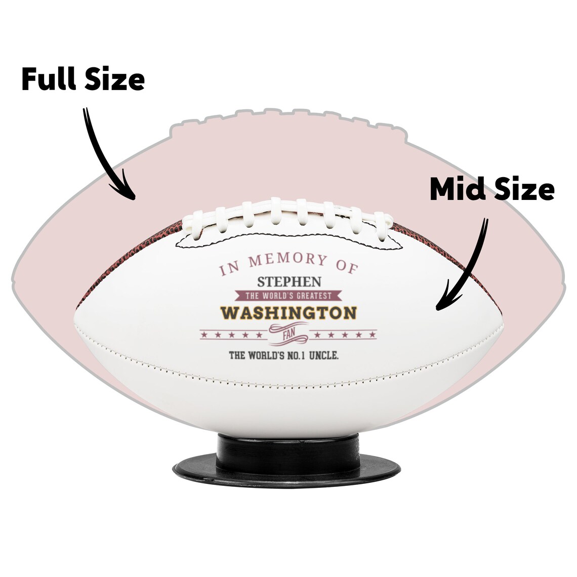 In Memory of Washington Commies Fans Personalized Football Gift, Unique ...