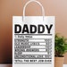 Daddy Nutrition Facts Svg, Funny Dad Gifts Fathers Day Svg, Dad Designs ...