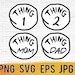 Thing 1 and Thing 2 Svg Png Eps Dad Mom Family Printable Bundle, Iron ...