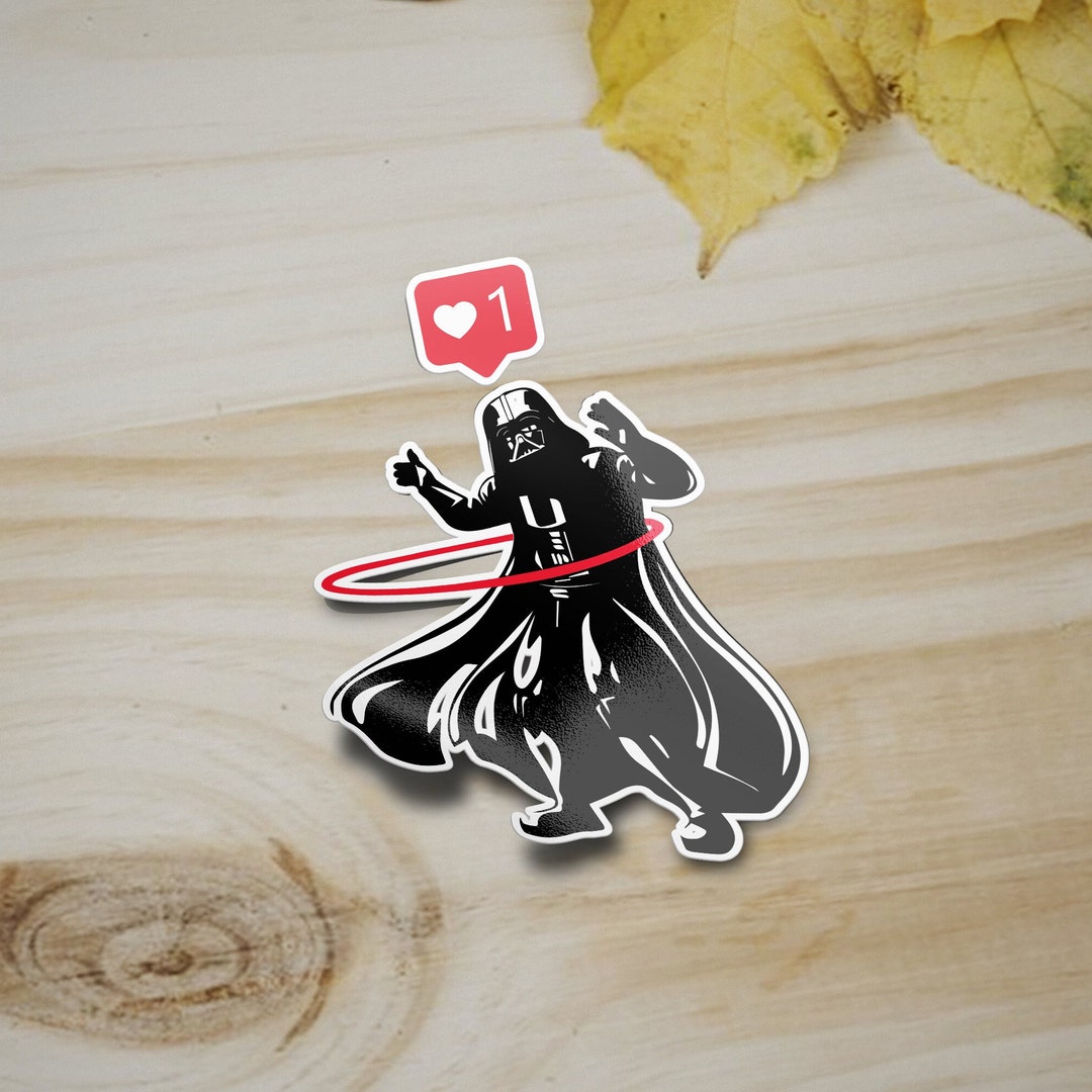 Darth Hula Hoop Vader Star Wars Sticker, Kiss-cut Vinyl Decal Sticker ...
