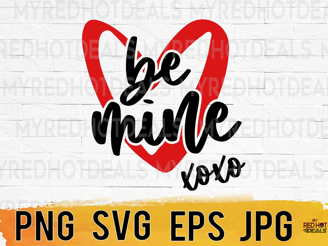 Be Mine Xoxo SVG Png Eps Printable, Cute Love Couple Instant Digital ...