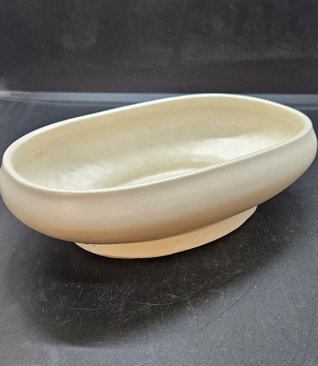 Floraline 476-8 Matte White Footed Oval Pottery Planter Mccoy - Etsy