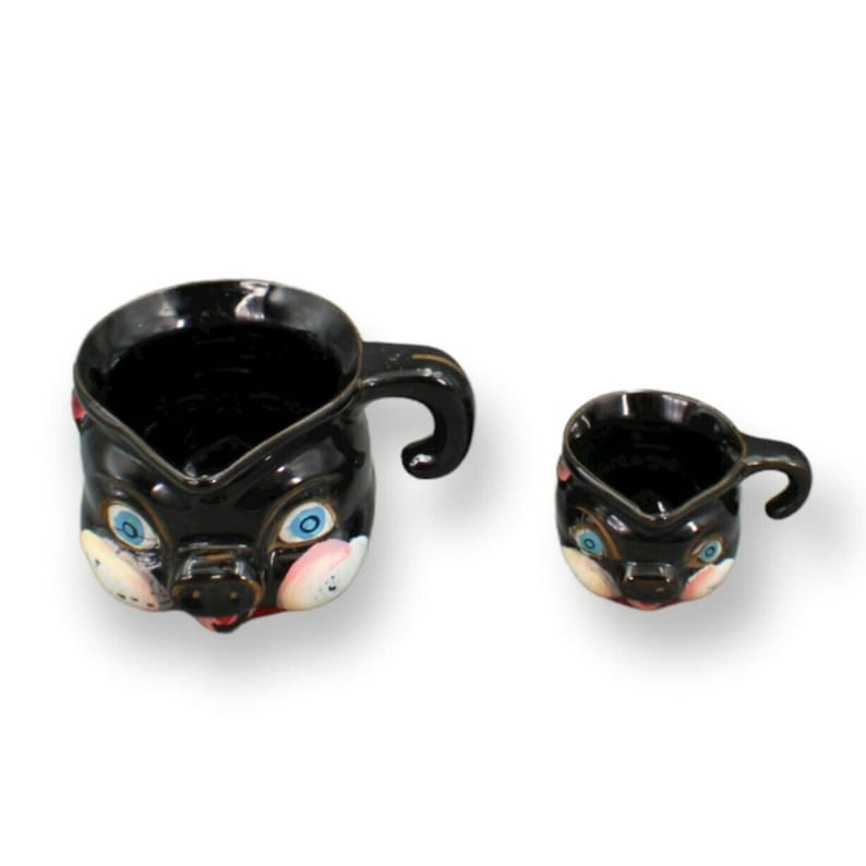 Vintage Cute Pig Face Measuring Cups Made in Japan 1 Cup, 1/4 Cup ...
