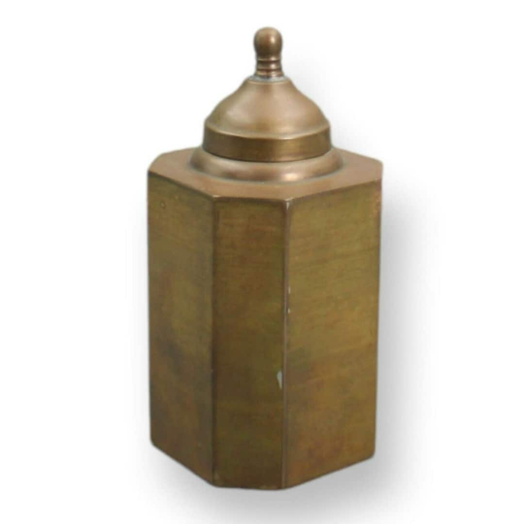 Indian Brass Tea Caddy With Lid and Tinned Interior - Etsy