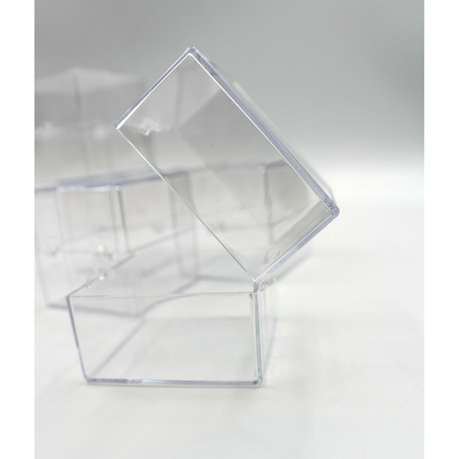 Hinged Clear Acrylic Hard Plastic Display Boxes 2x2x2 Square Set of 5 ...