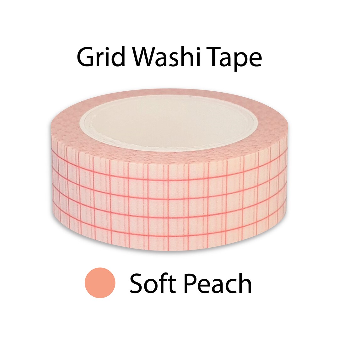 Soft Peach Grid Washi Tape [grid Series] - Etsy