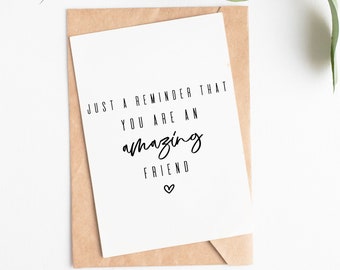 Best Friend Printable Card | Etsy