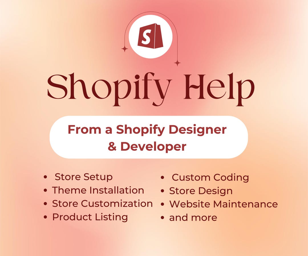 Shopify Store Support & Help Shopify Setup Shopify Customization ...