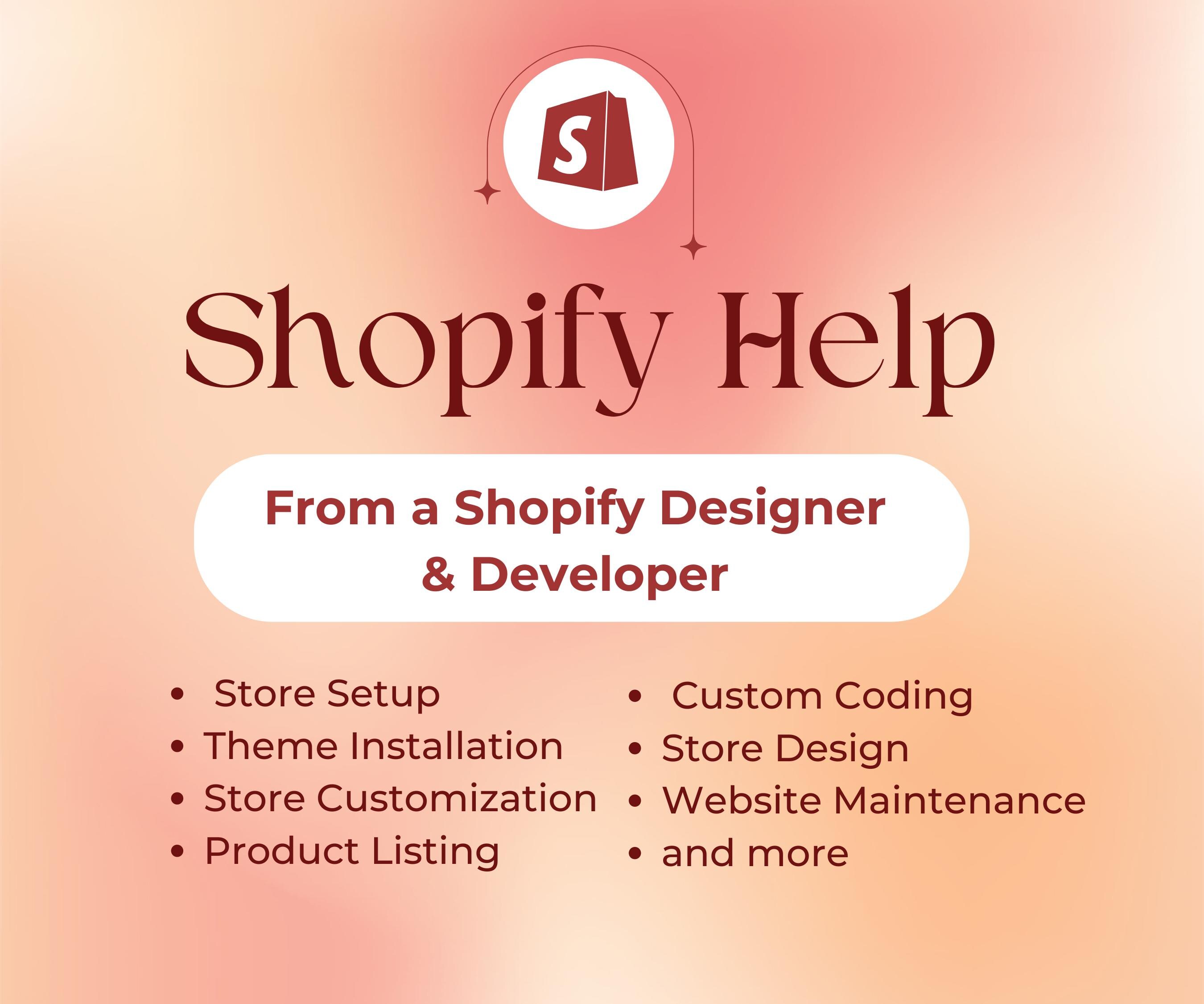 Shopify Store Support & Help Shopify Setup Shopify Customization ...