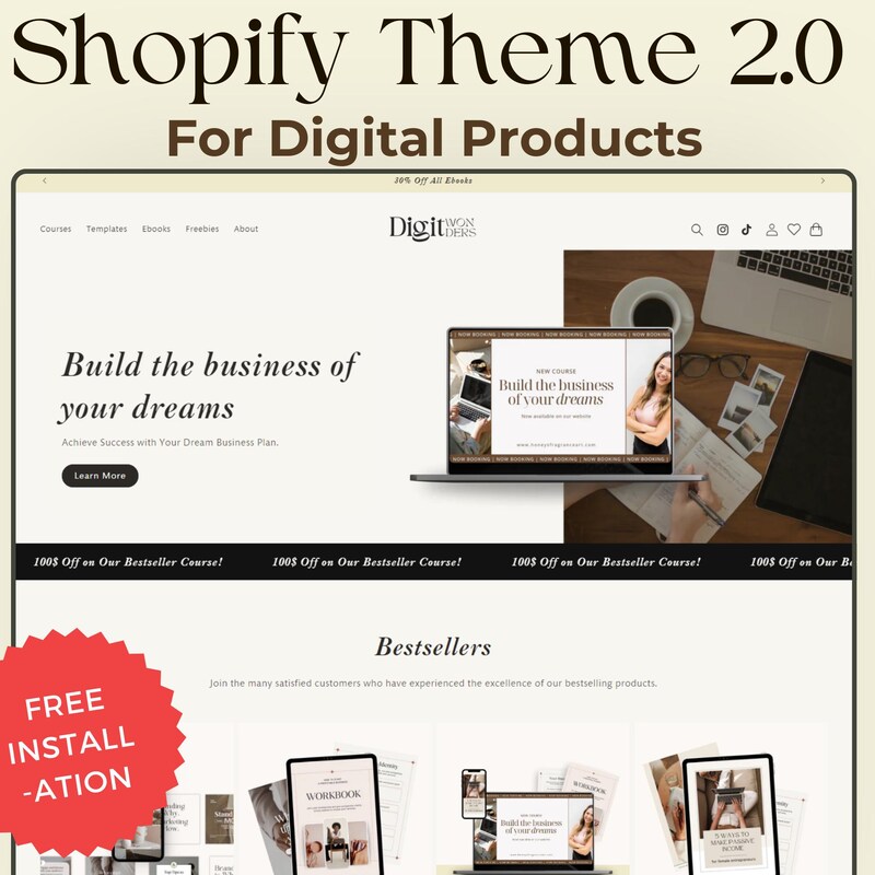 Shopify Website Templates - Etsy