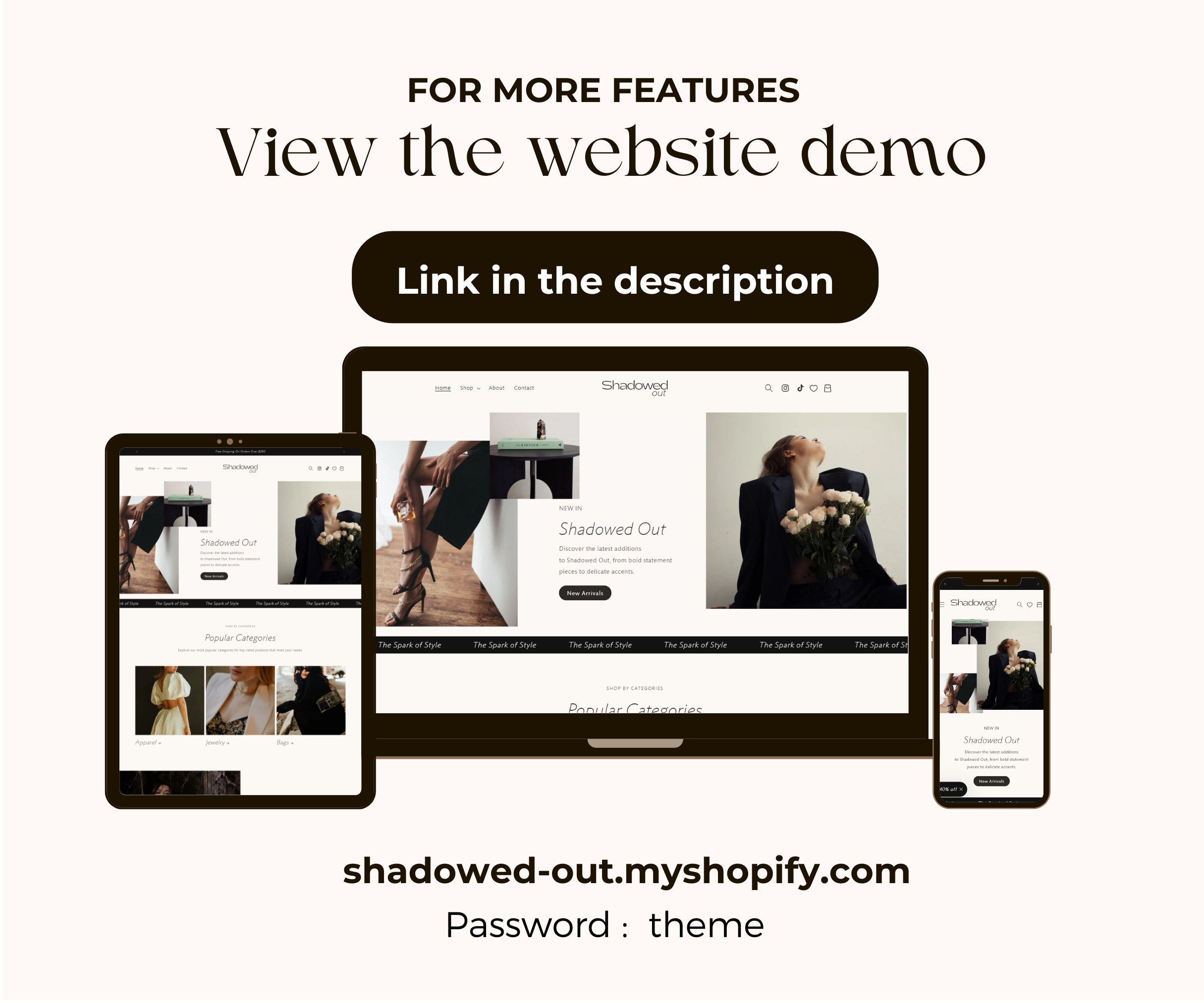Minimal Dark Shopify Theme for Fashion & Lifestyle, Modern Luxury ...