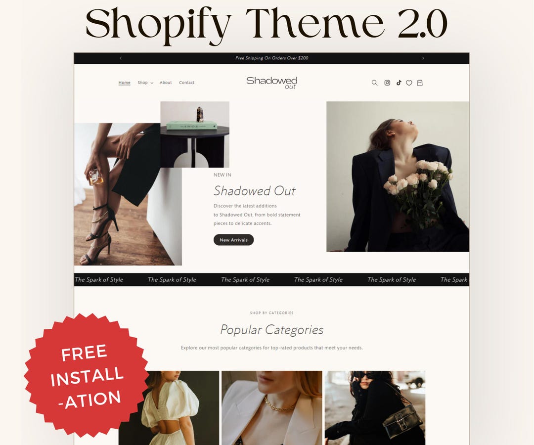 Minimal Dark Shopify Theme for Fashion & Lifestyle, Modern Luxury ...