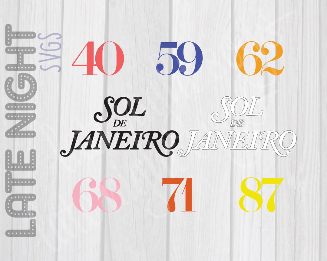 Bundle SOL DEJ Numbers Fragrance for Cut Vector Svg Png Digital Art - Etsy