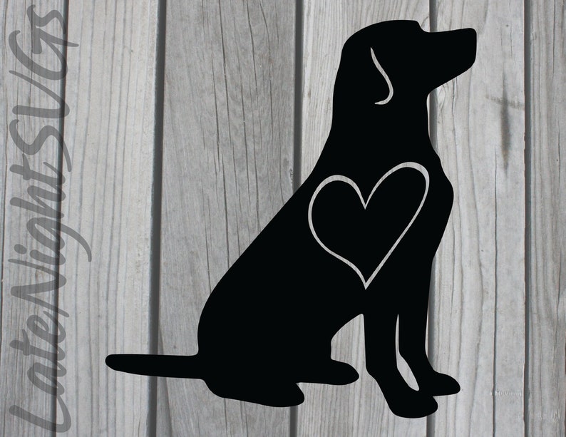 Black Lab Labrador Heart Pet Dog Cut Vector Svg Png Digital Art - Etsy