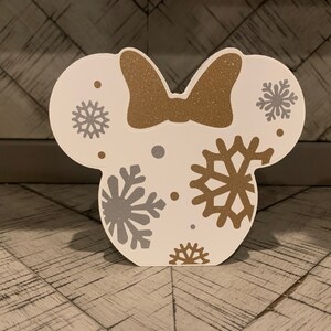 Mickey and Minnie Winter Snowflake Decor - Gold and Silver - Winter ...