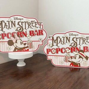Mickey Main Street Popcorn Bar Disney Decor Etsy