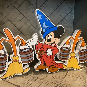 Sorcerer Mickey and Magic Brooms Disney Decor Fantasia - Etsy