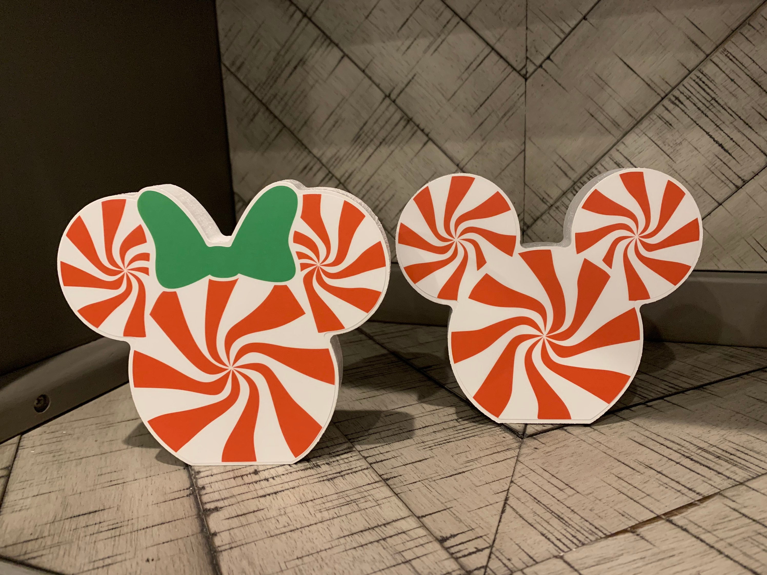 Mickey and Minnie Peppermint Disney Decor - Etsy