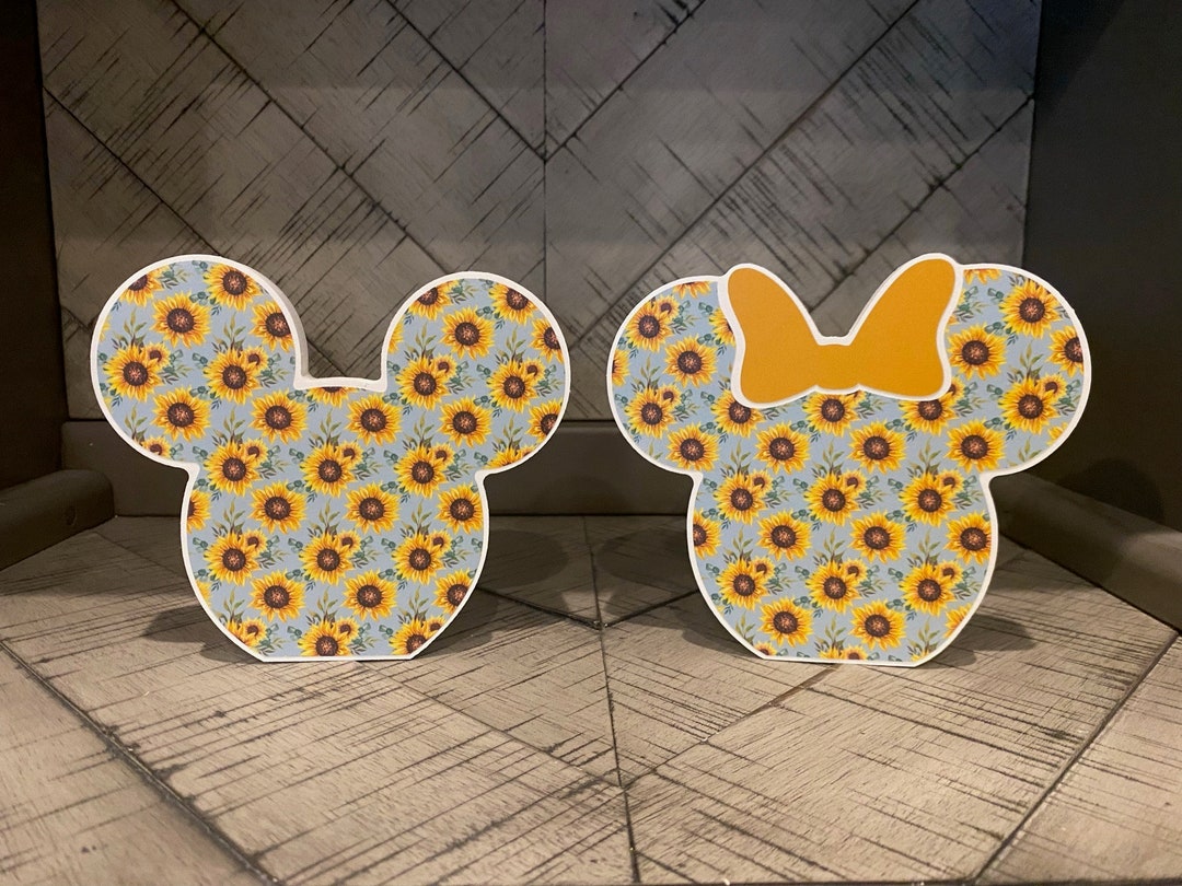 Mickey and Minnie Sunflowers - Disney Decor - Etsy