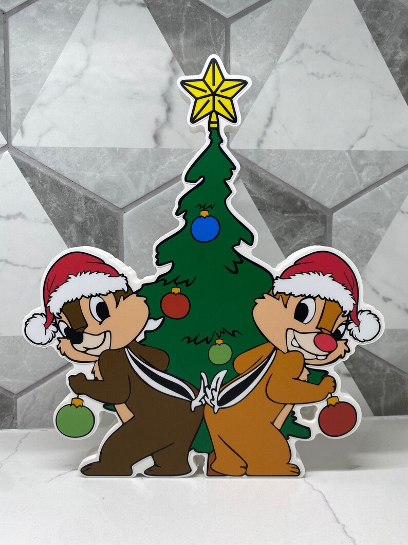 Chip n Dale Christmas Tree Disney Decor Christmas Decor - Etsy