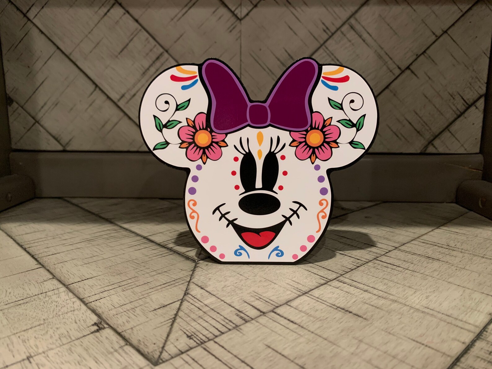 Mickey and Minnie Day of the Dead Disney Decor | Etsy