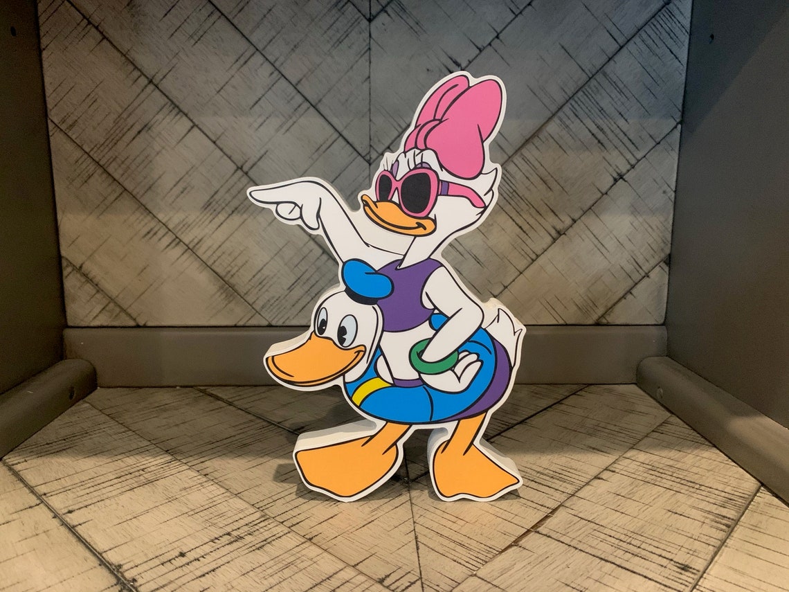 Donald and Daisy Swimming Set Disney Decor Summer Decor | Etsy