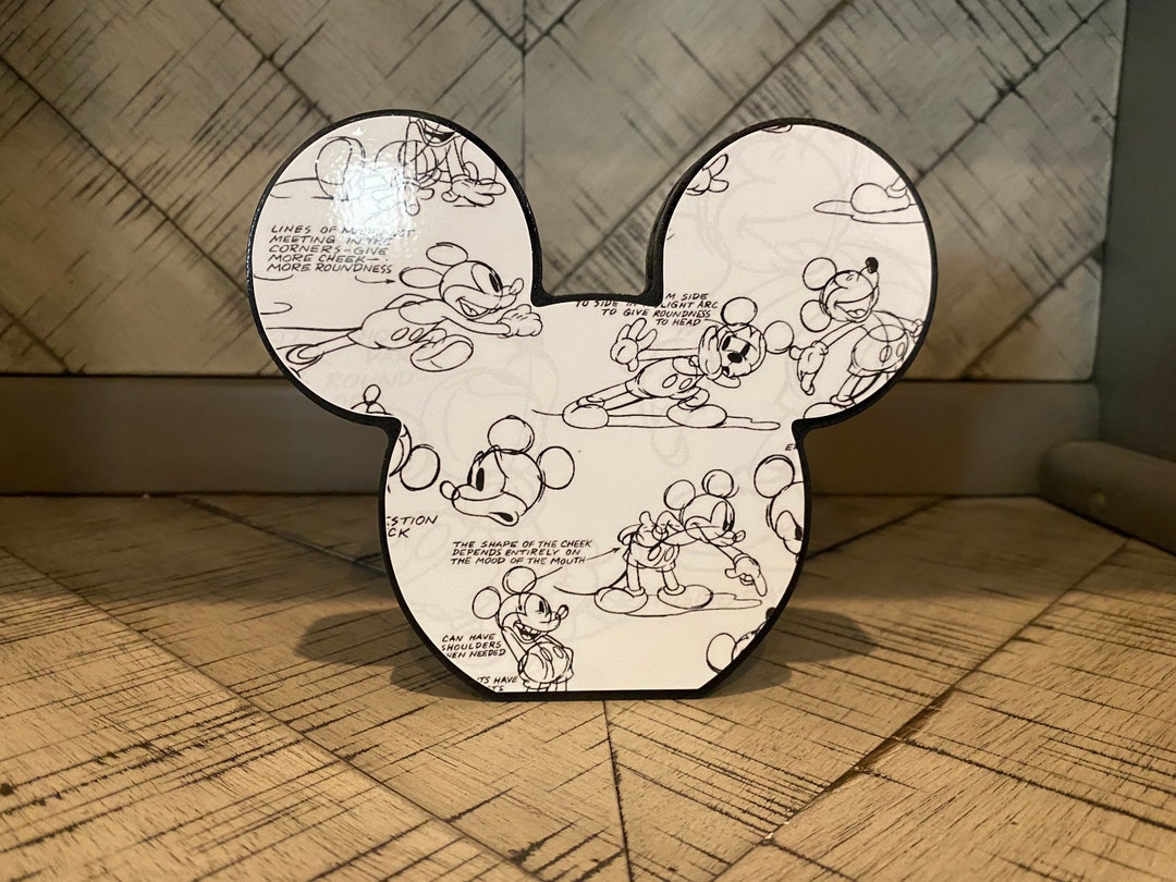 Mickey Sketch Head - Disney Decor - Etsy
