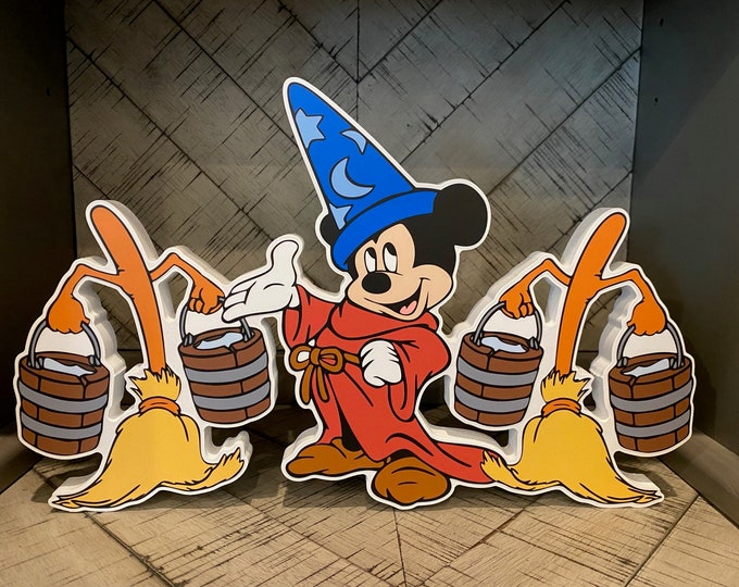Sorcerer Mickey and Magic Brooms Disney Decor Fantasia Decor - Etsy