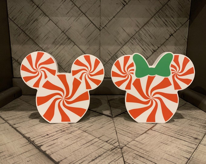 Mickey and Minnie - Peppermint - Disney Decor - Etsy