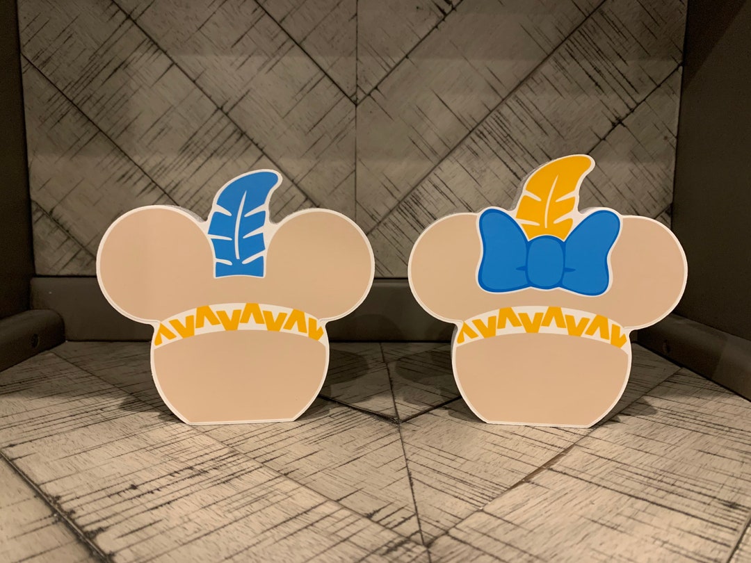 Mickey and Minnie Indians - Disney Decor - Thanksgiving Decor - Etsy