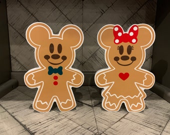 Mickey and Minnie Gingerbread Christmas Decor - Etsy