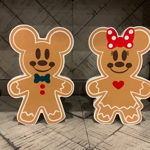 Mickey and Minnie Gingerbread Christmas Decor - Etsy