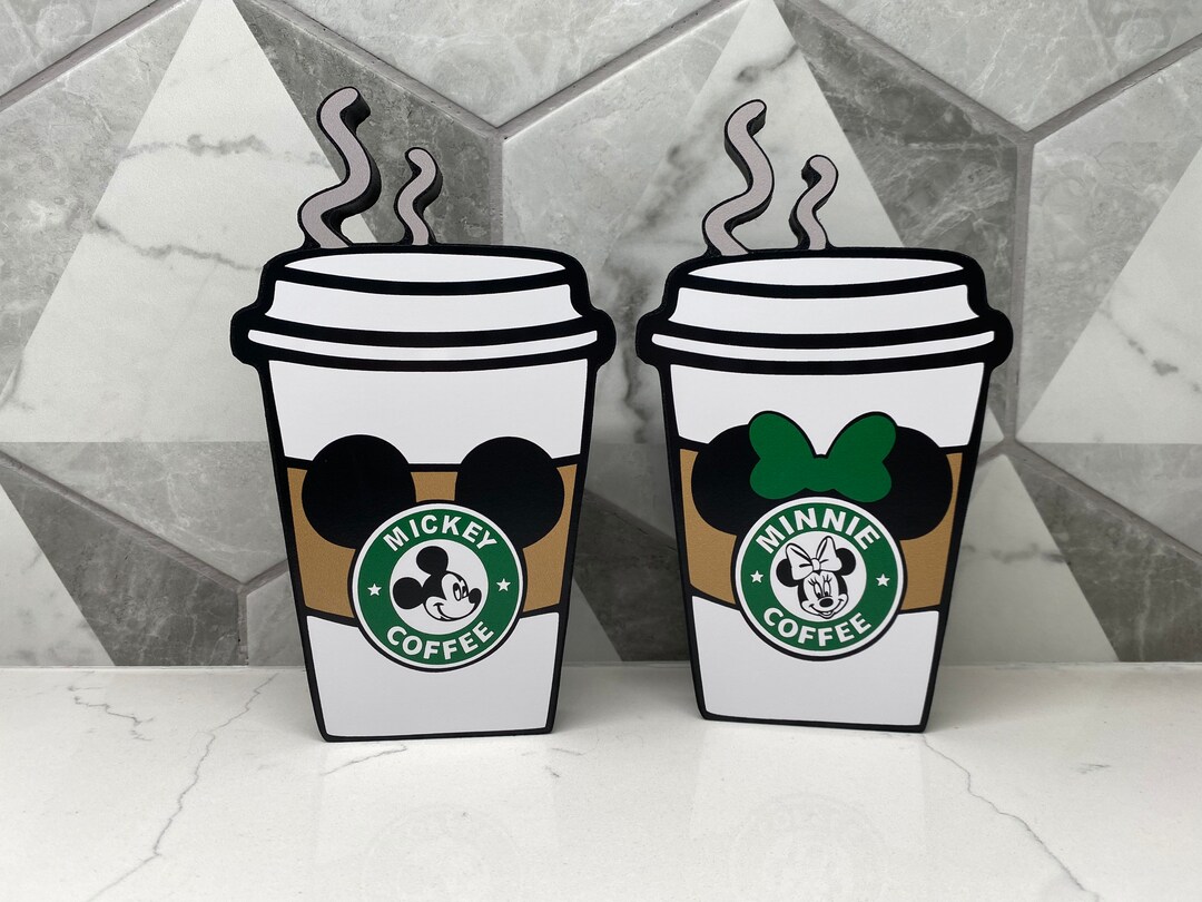 Mickey and Minnie Coffee - Disney Decor - Disney Coffee - Etsy