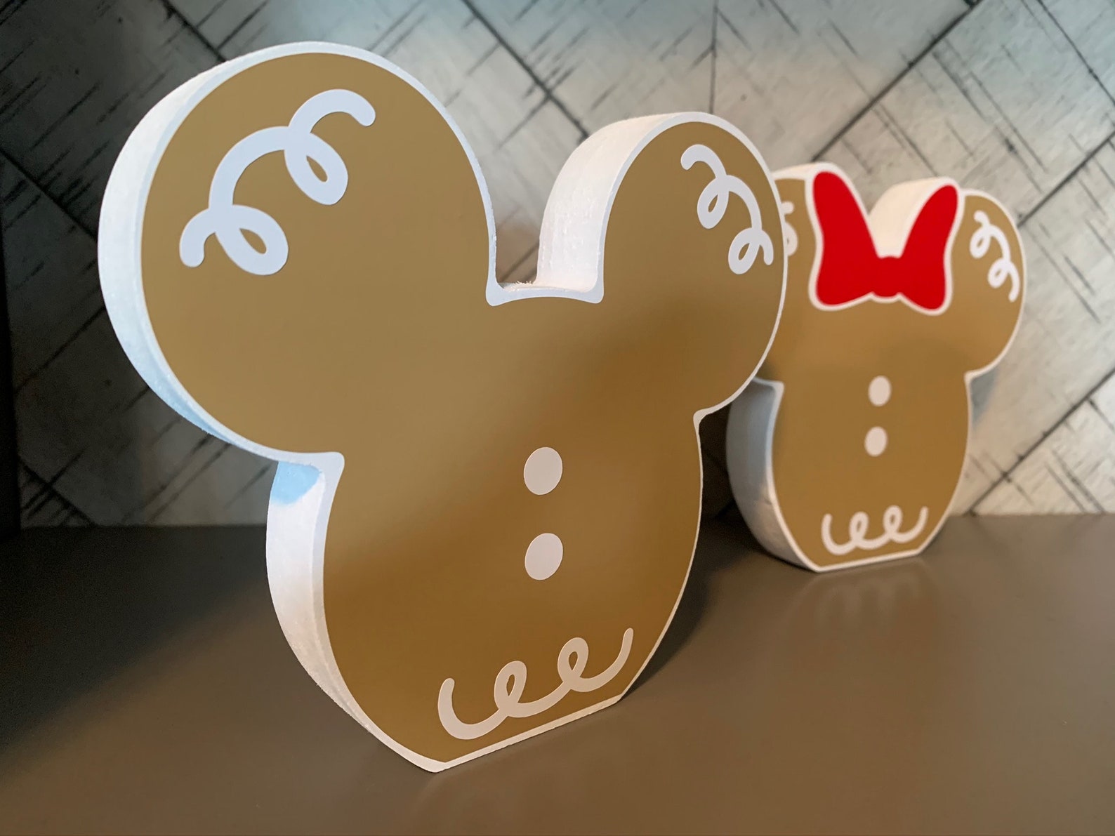 Mickey and Minnie Gingerbread Christmas Decor - Etsy