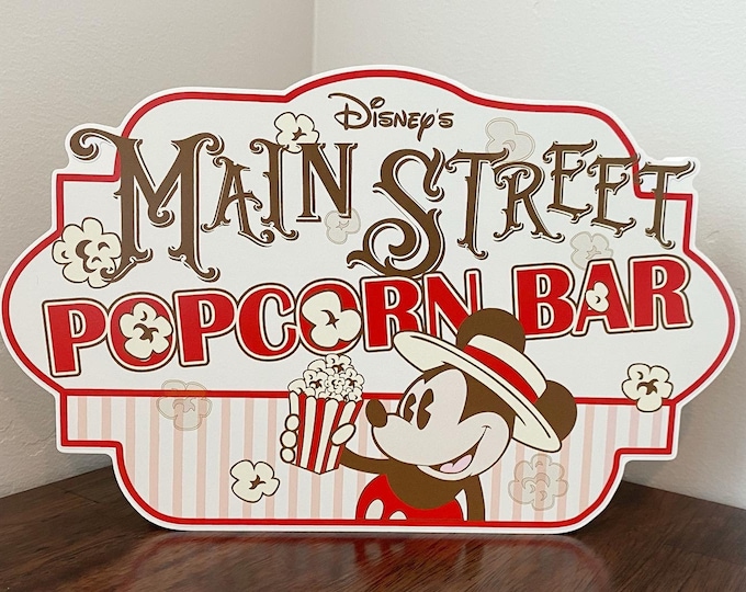 Mickey Main Street Popcorn Bar Disney Decor Etsy