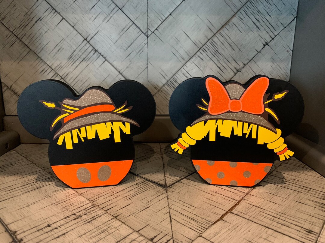 Mickey and Minnie Scarecrow Set Disney Home Decor - Etsy