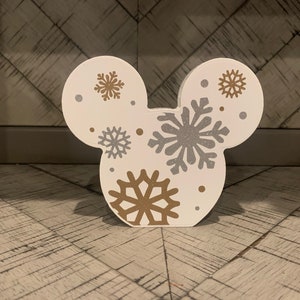Mickey and Minnie Winter Snowflake Decor - Gold and Silver - Winter ...