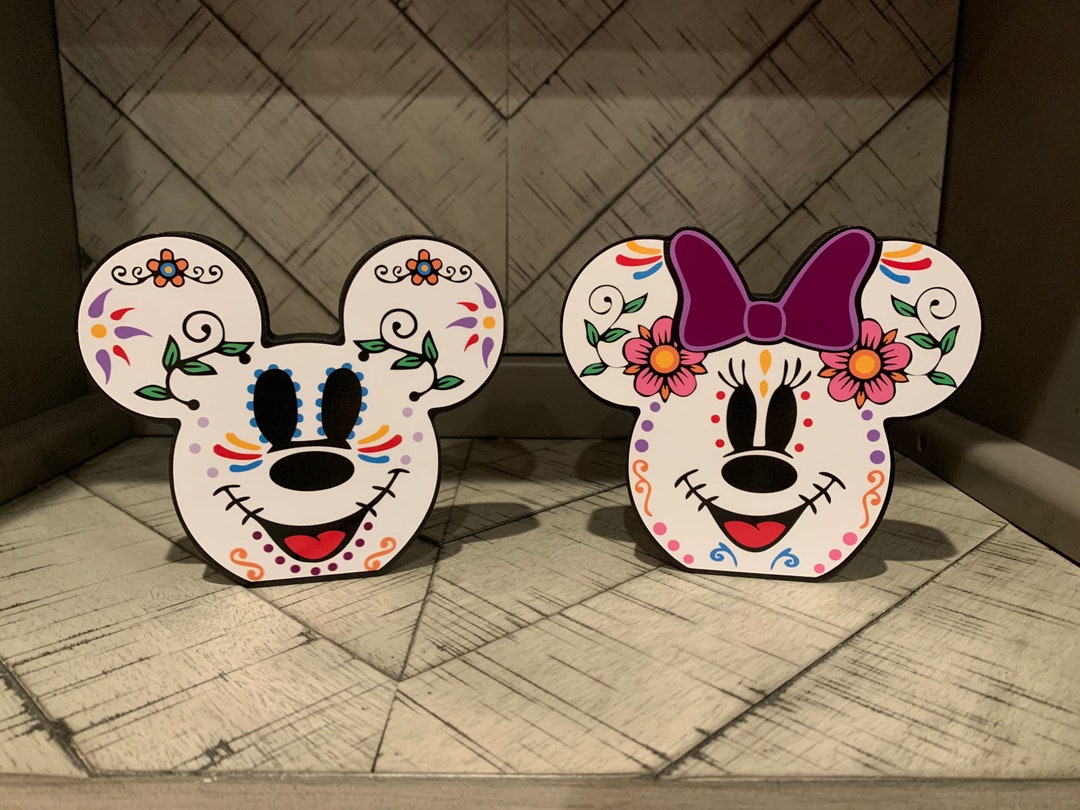 Mickey and Minnie - Day of the Dead - Disney Decor - Etsy
