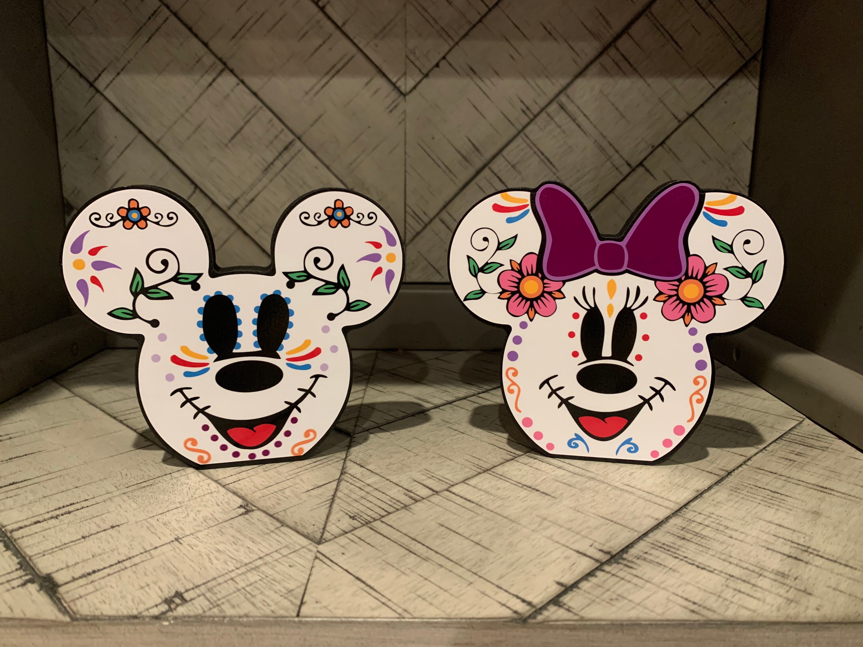 Mickey and Minnie Day of the Dead Disney Decor | Etsy