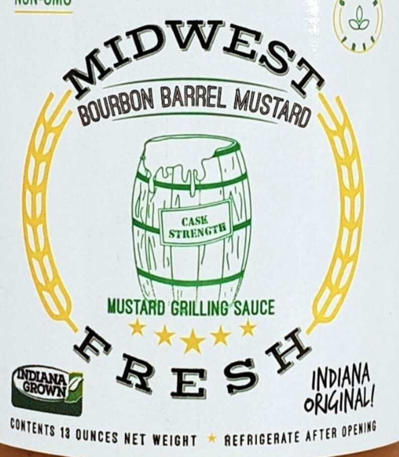 Bourbon Barrel Mustard Midwest Fresh | Etsy