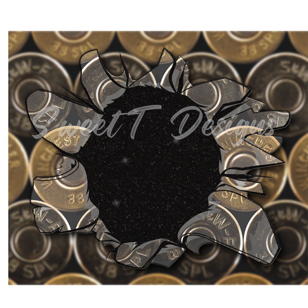Bullet Shattered Tumbler/gun Lovers/gun Tumbler for Him/ammo Tumbler ...