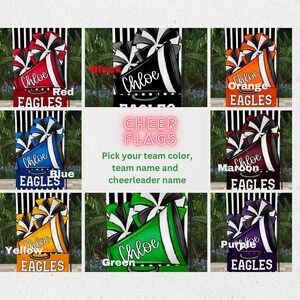 Customizable Cheer Spirit Garden Flag/personalize Your Message of Team ...