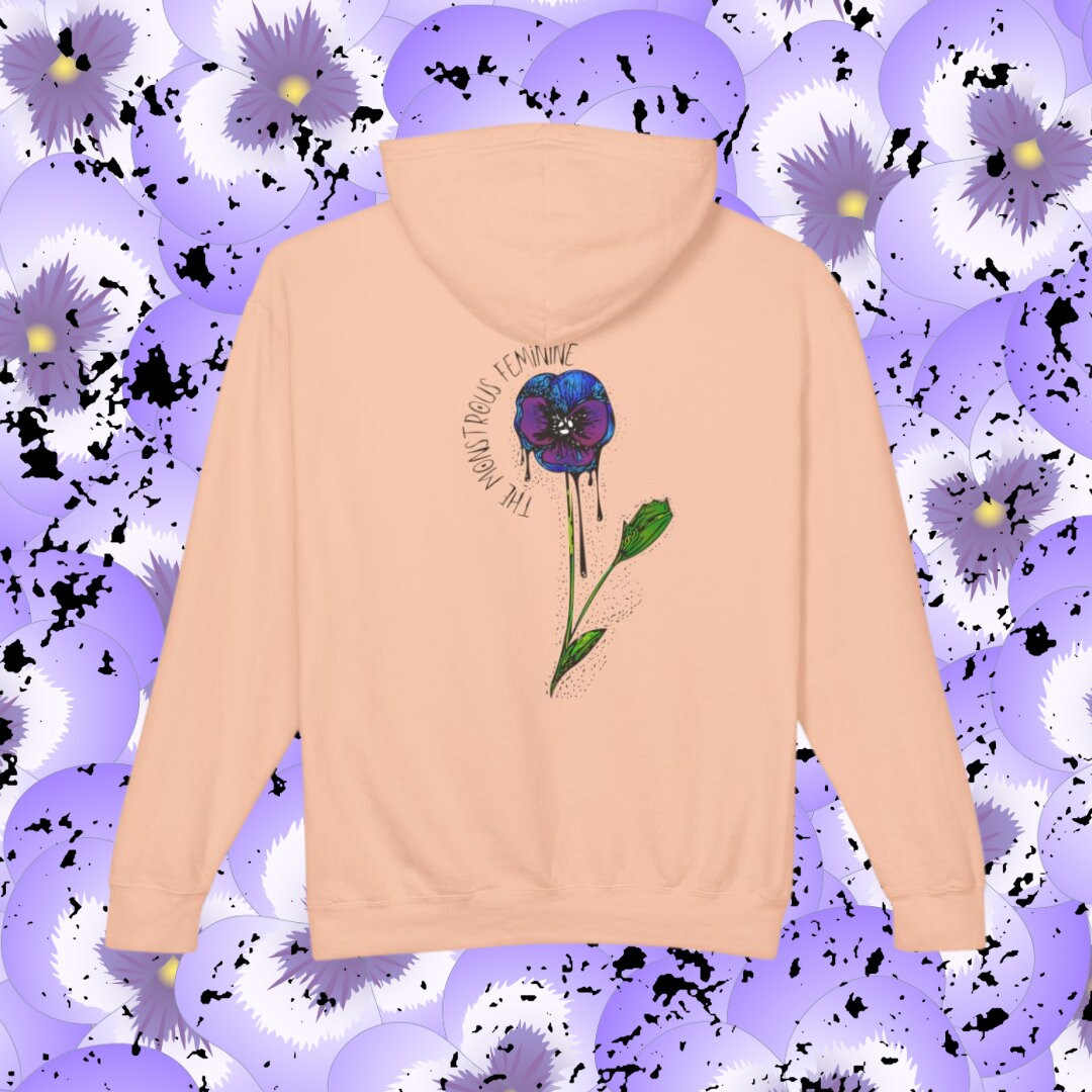 Small Towns X Feminist Horror Flower Lightweight Hoodie, Unisex ...