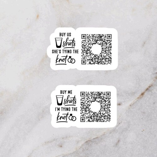 Bachelorette QR Code Stickers Buy the Bride a Drink Venmo Qr - Etsy