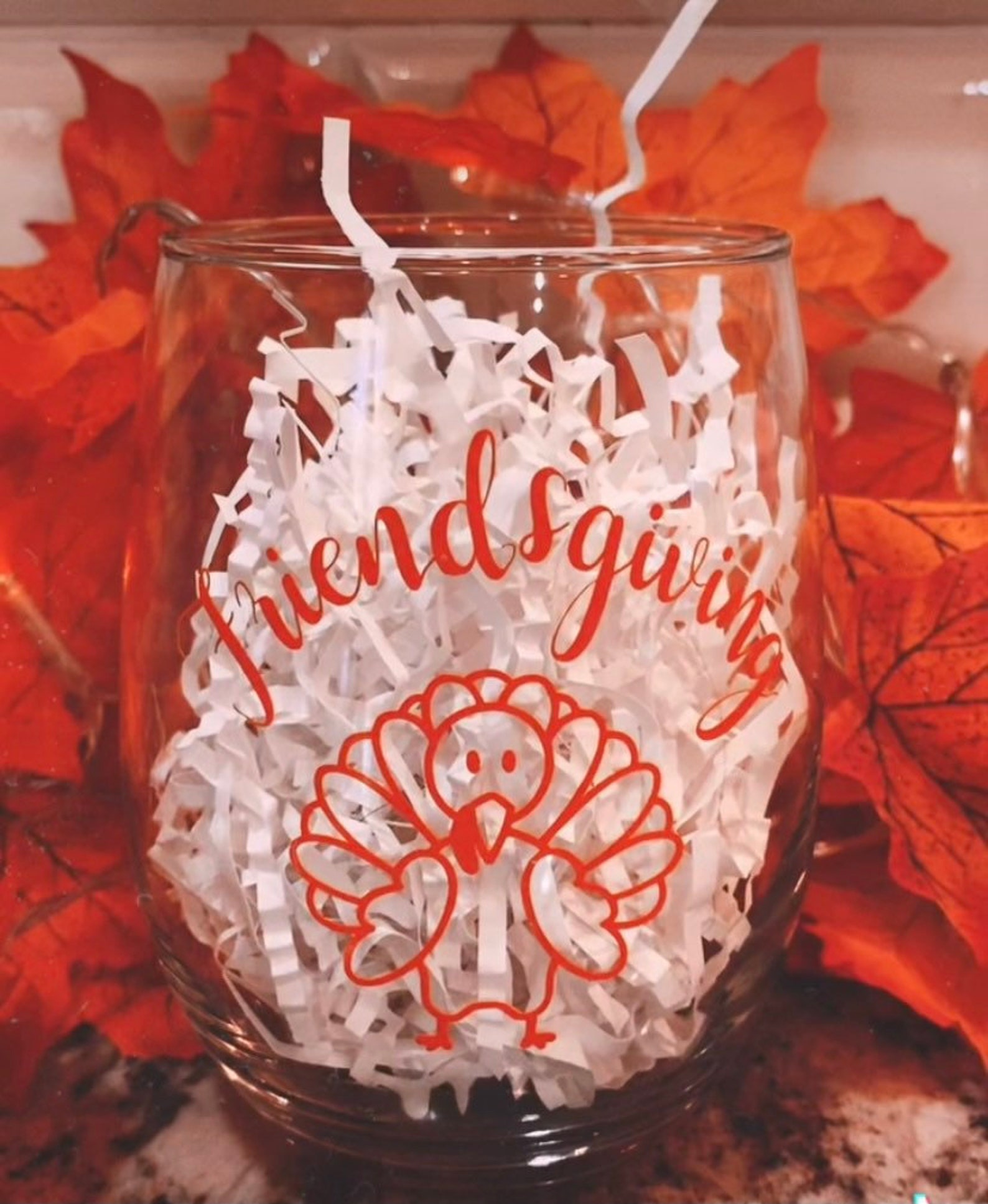 Thanksgiving Wine Glass / Custom Thanksgiving / Fall Wine Glasses ...