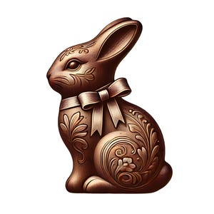 Easter Clipart, Chocolate Bunny Image, Easter Pngs for Cards, Crafts ...