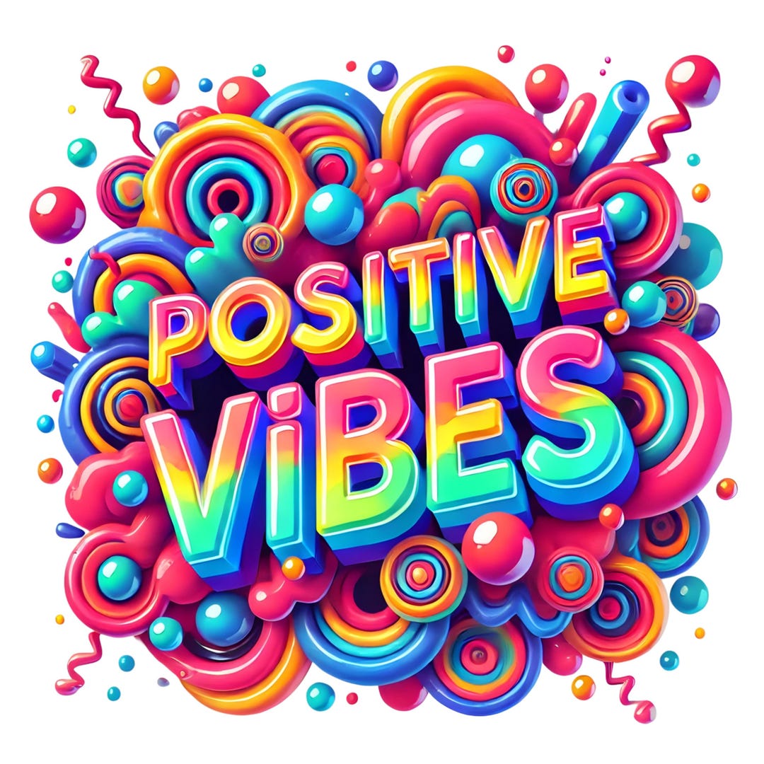 Positive Vibes Graphic Clipart - Etsy