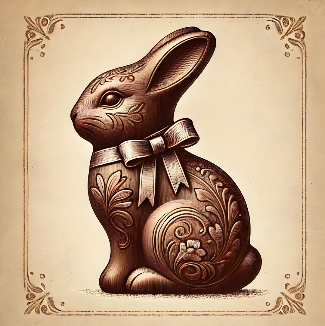 Easter Clipart, Chocolate Bunny Image, Easter Pngs for Cards, Crafts ...