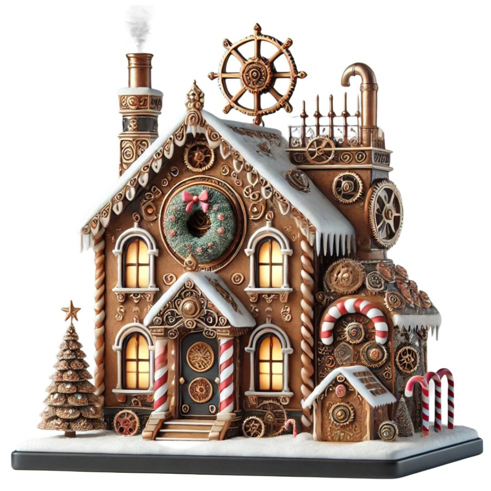 Steampunk Gingerbread House Christmas Clipart, Gingerbread House ...
